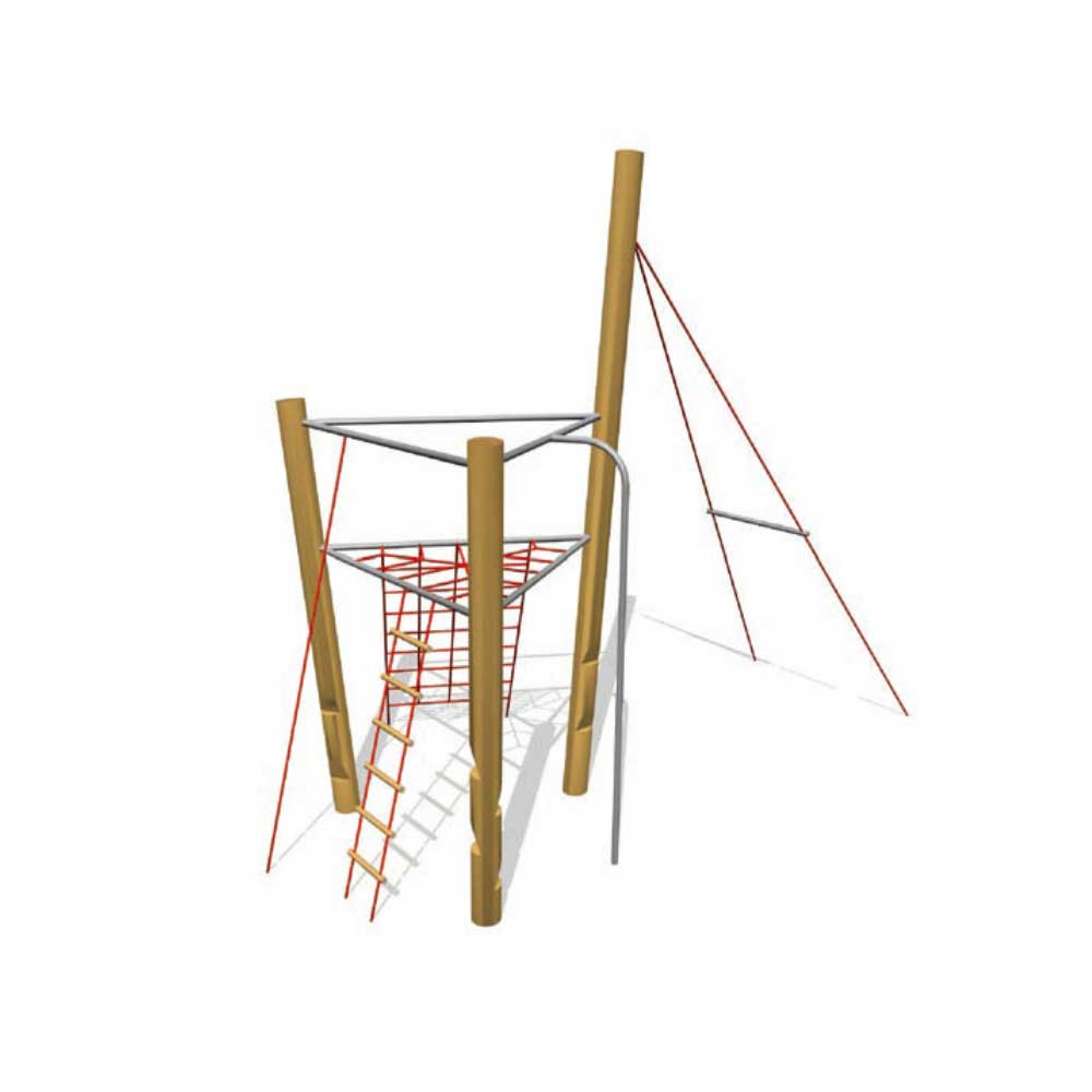 Balancing Triangle with Sloping Rope