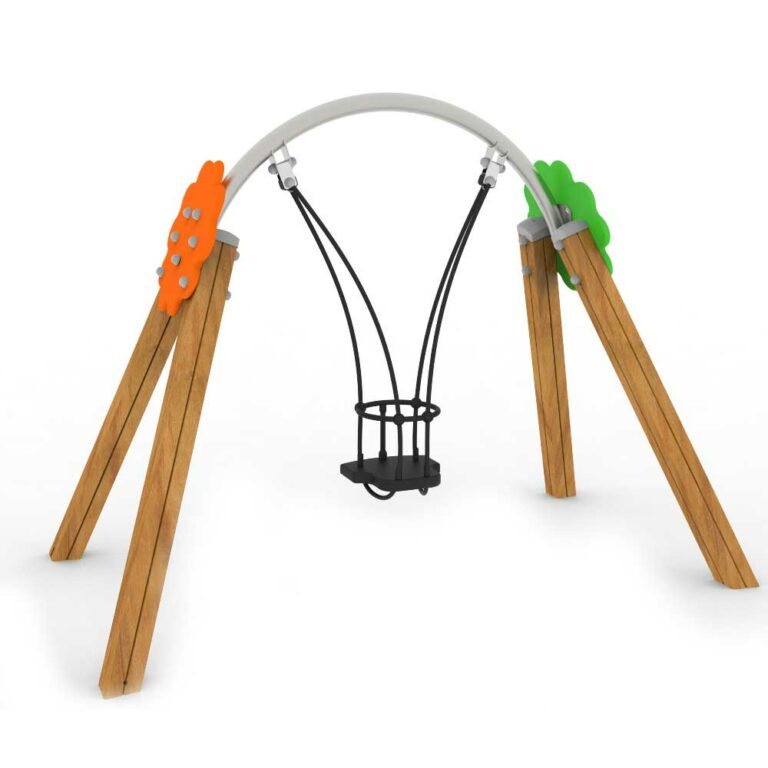 Metal Double Swing with Cradle Seats and Anti-wrap Bearings